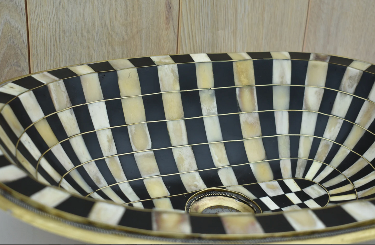 MAHJOUB Handcrafted Moroccan Ceramic Sink – Square or Rectangular Basin ...
