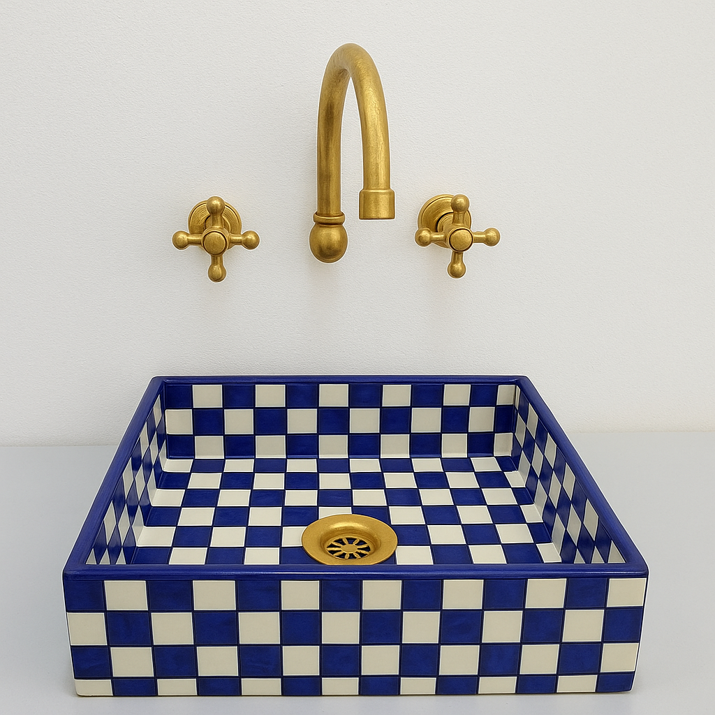 ELKHADIR Handcrafted Moroccan Ceramic Sink – Square or Rectangular ...